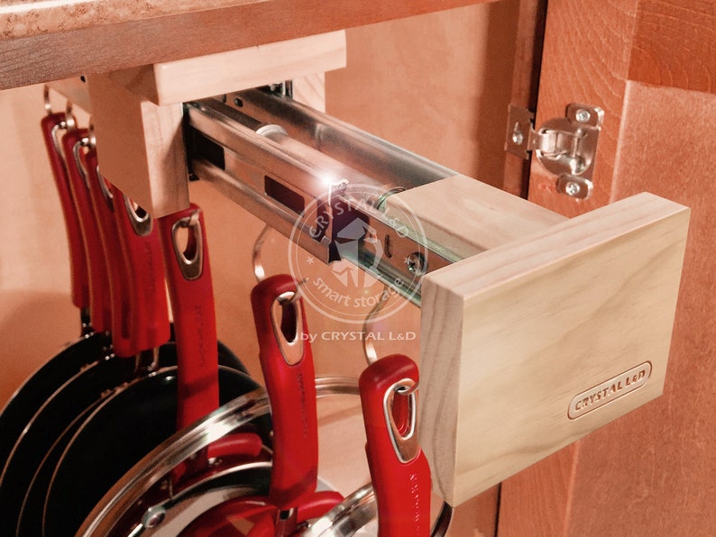 Pull Out Kitchen Cabinet Organizer and Storage for Cookware - Etsy
