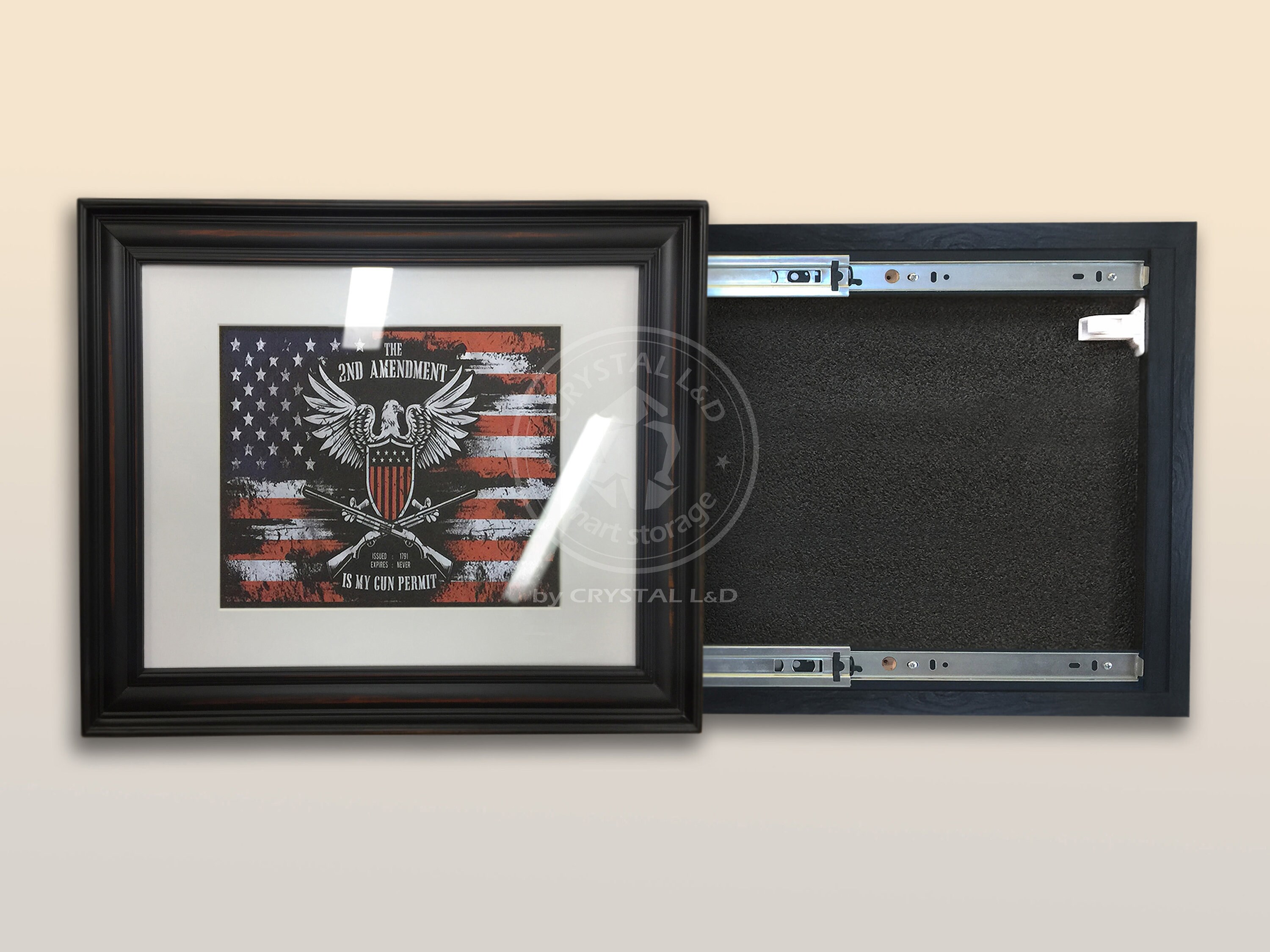 Hidden Storage Photo Frame for Gun and Valuables 17 In. X 14 In ...