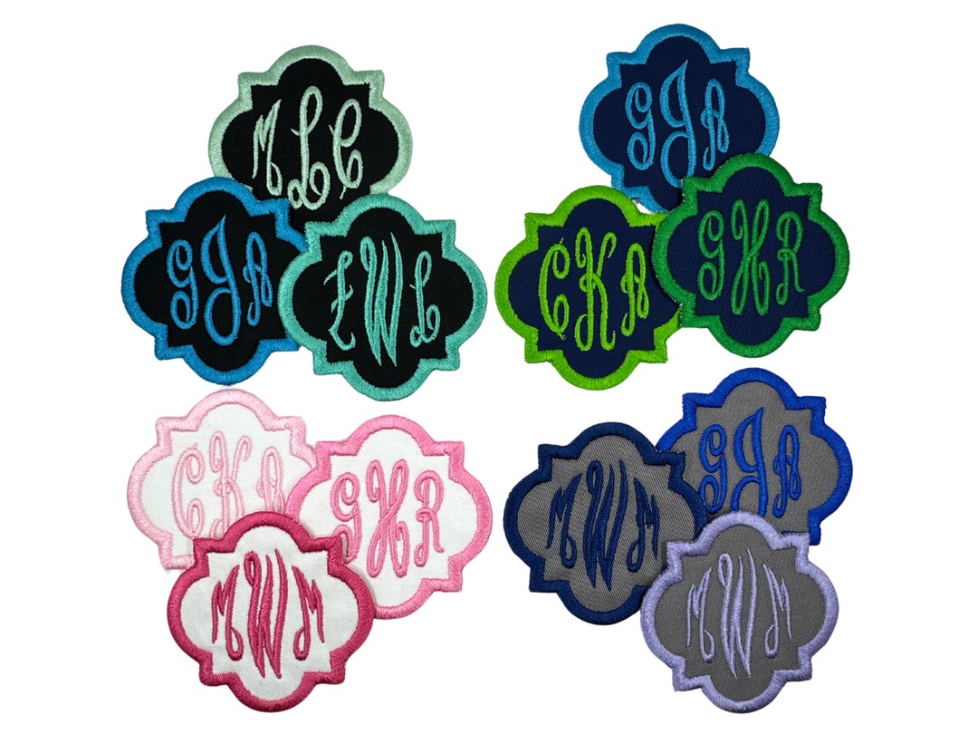 Custom Monogram Patch – Embroidered Iron-on Applique (3" X 3") - Etsy