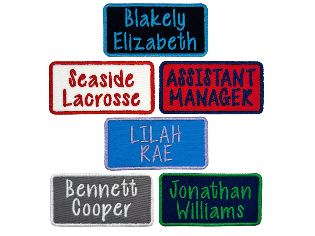 Custom Embroidered Name Patch - Iron on or Sew On, Twill Fabric - Etsy