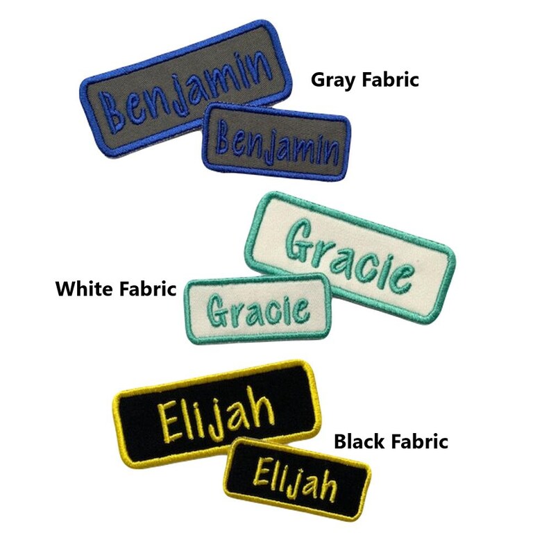 Custom Personalized Embroidered Name Patches-matching Set of 2 - Etsy