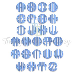 Custom Embroidered Circle Monogram Name Patch Tag- Iron on or Sew on ...