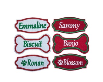 Custom Personalized Embroidered Name Patches-matching Set of 2 Tags ...