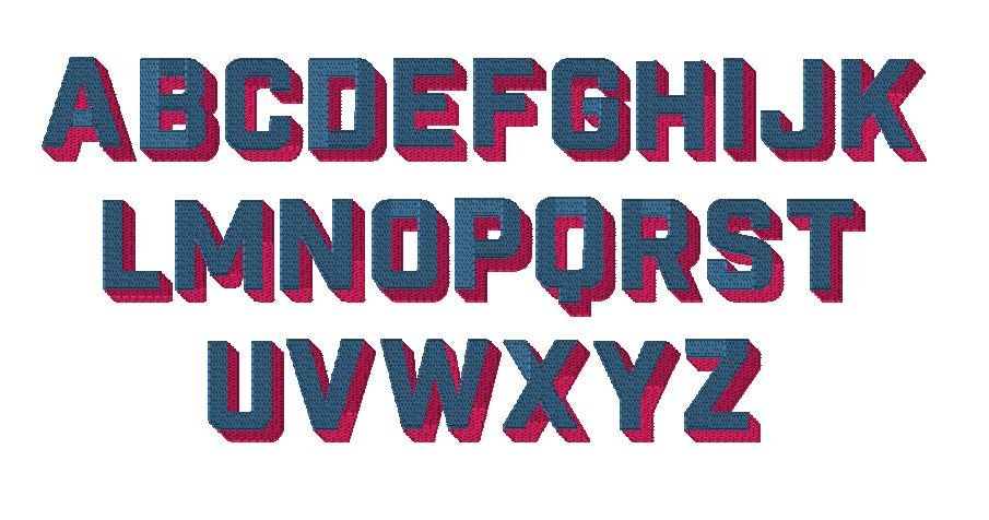 Iron On Shadow Block Letter Embroidered Initial Patch | Etsy