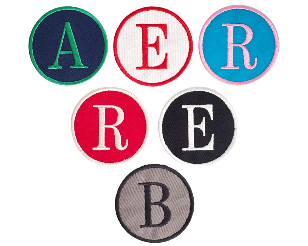 Custom Embroidered Monogram Patch – Iron on or Sew On, 3" Round - Etsy