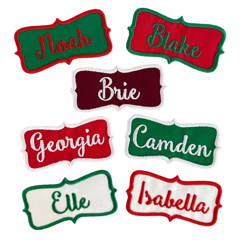 Embroider Christmas Tag - Etsy