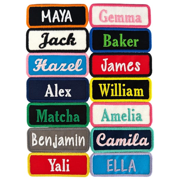 Custom Embroidered Name Patches - Etsy