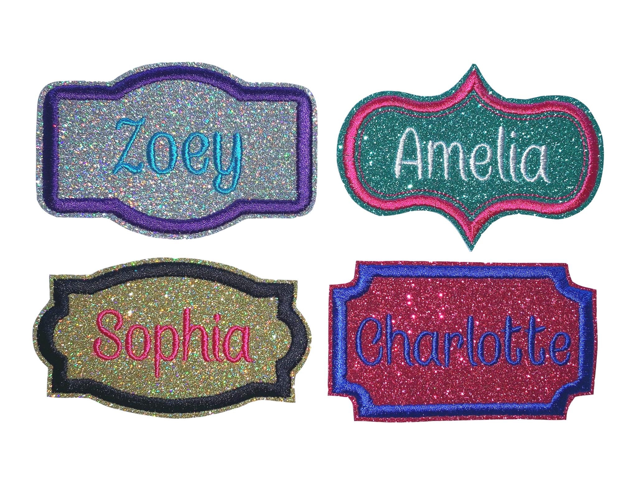 Custom Personalized Name Patch Embroidered Sparkling Glitter | Etsy