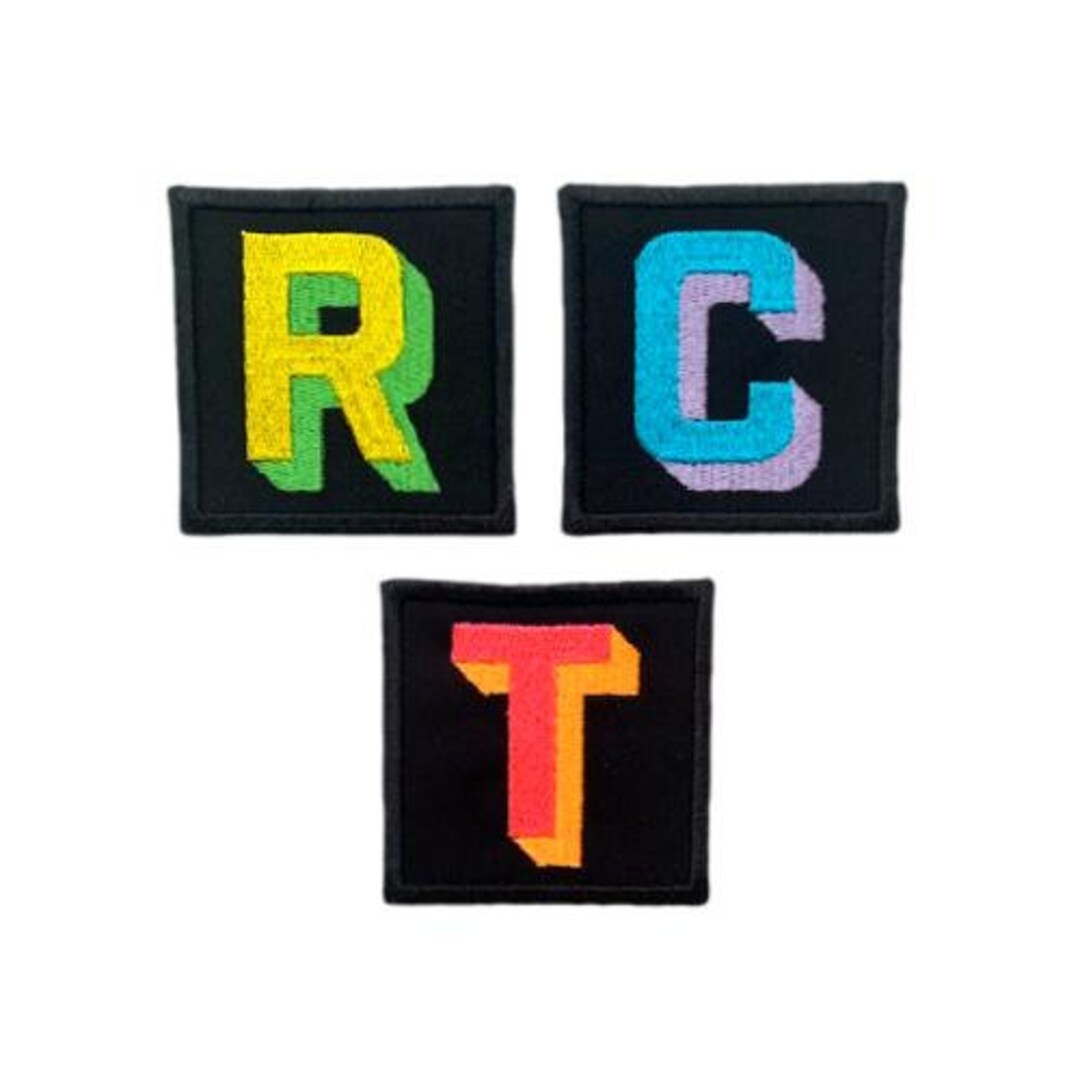 Iron on Shadow Block Letter Embroidered Initial Patch - Etsy