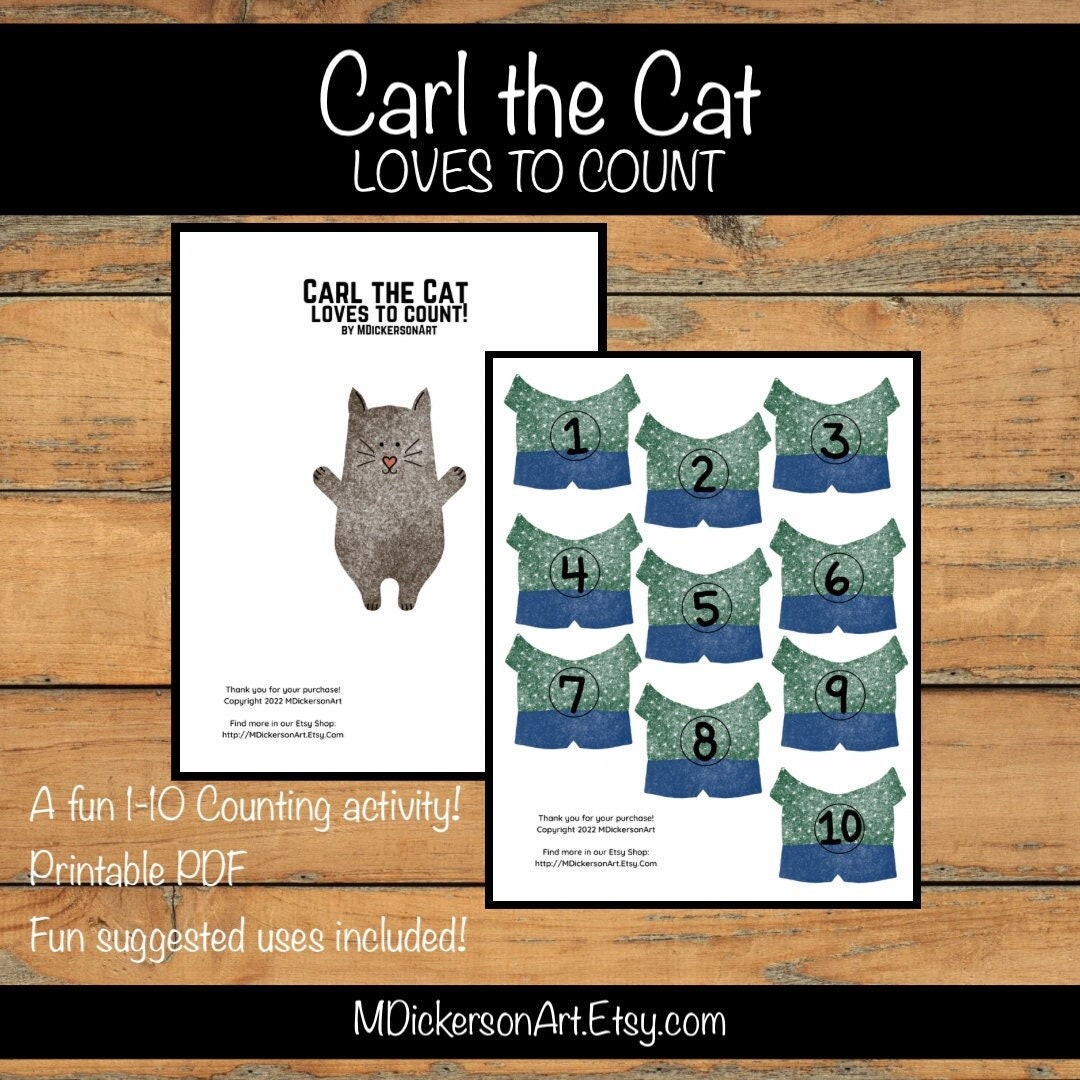 Counting Preschool Prek Printable PDF 1-10 DIY Toddler Math Worksheet ...