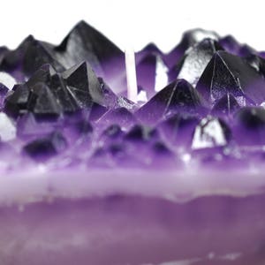 Amethyst & Amber Crystal Geode Pillar Candle FREE SHIPPING - Etsy