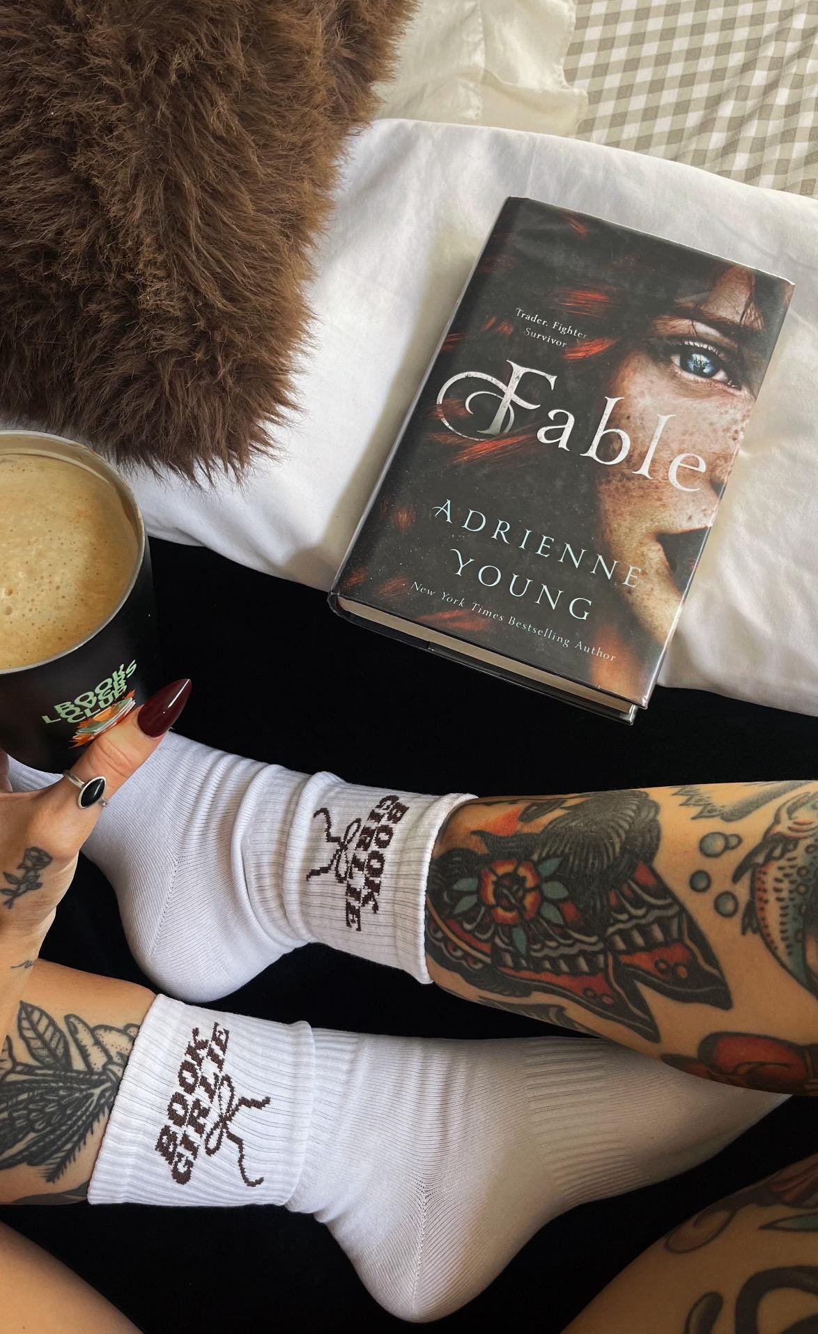 White Book Girlie Socks: Bookish Reading Accessory - Etsy
