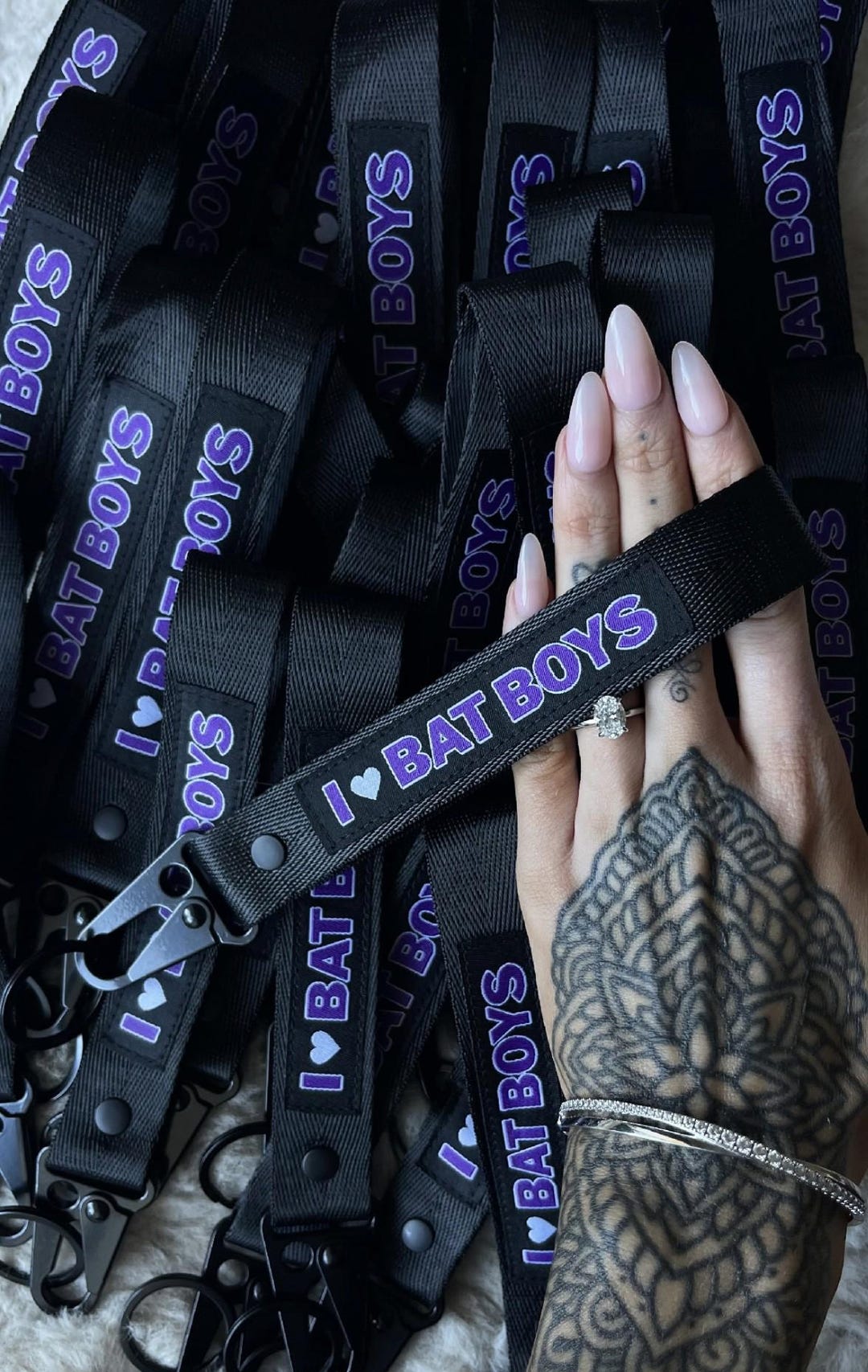 BAT BOYS Keychain Wrist Lanyard: Embroidered Woven Logo - Etsy