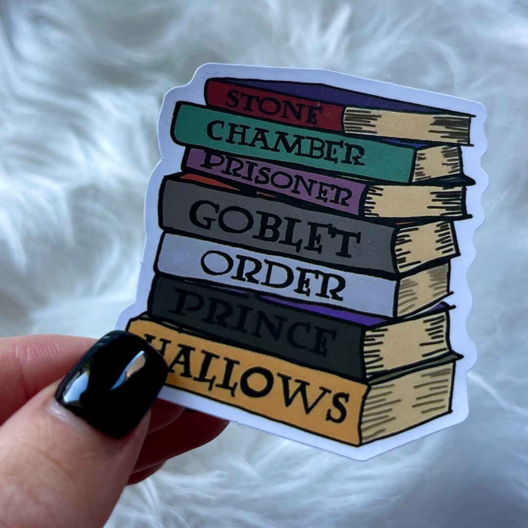Harry Potter Books Stack Sticker | Kindle, Laptop Decal - Etsy