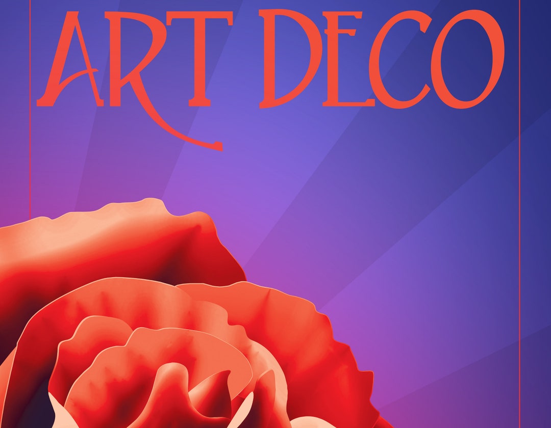 Rose Flower Poster Vintage Rose Decor Large Flower Art Vintage Antique ...