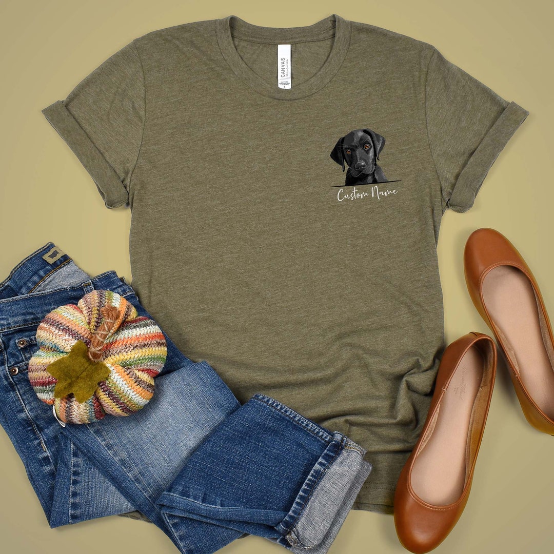 Black Lab Pocket Style Shirt Custom Name Birthday or Christmas Gift for ...