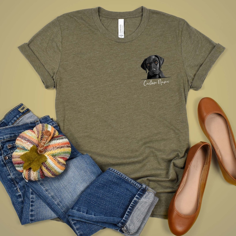 Black Lab Pocket Style Shirt Custom Name Birthday or Christmas Gift for ...