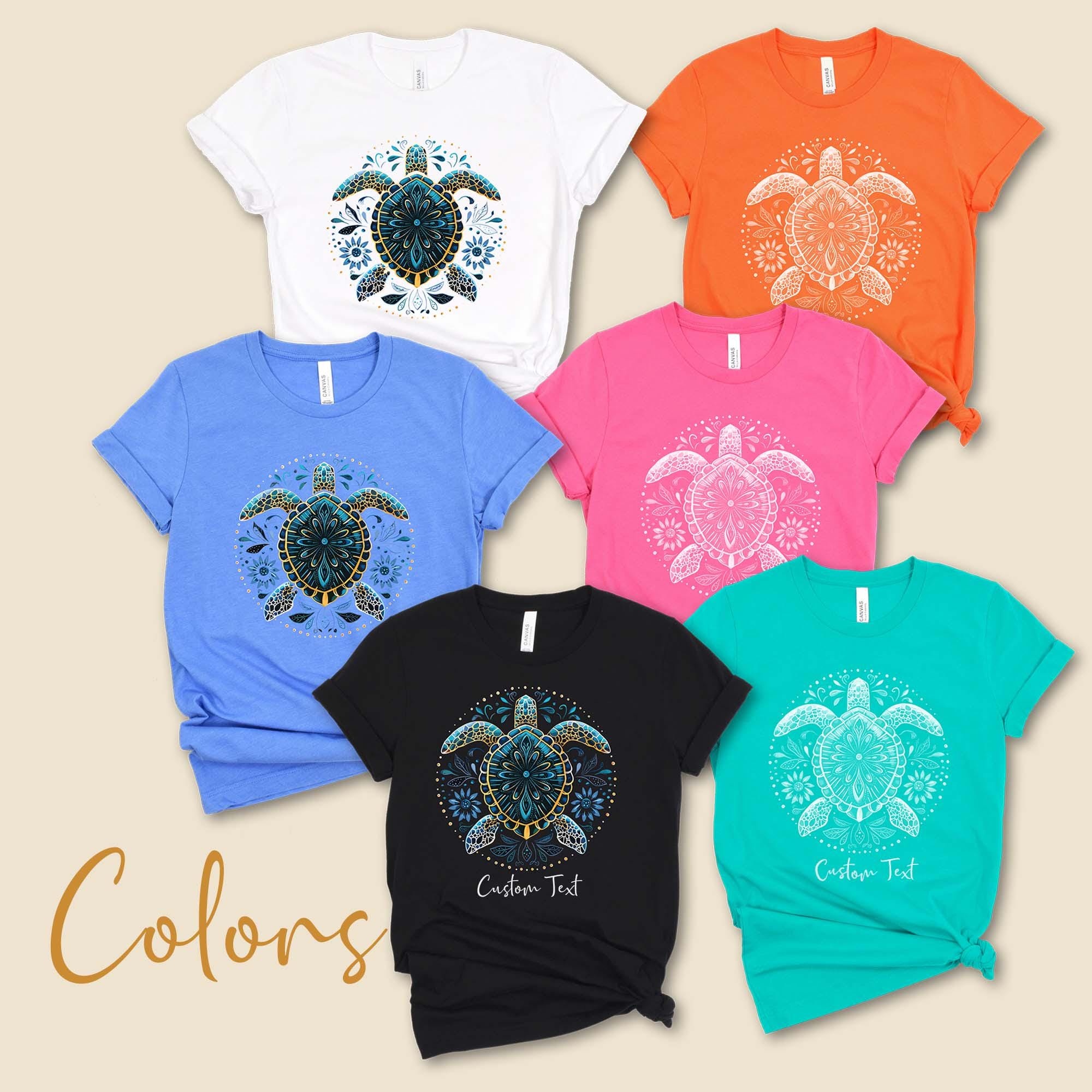 Custom Sea Turtle Shirt for Any Nature Lover Summer Tee Beach Girl Gift ...