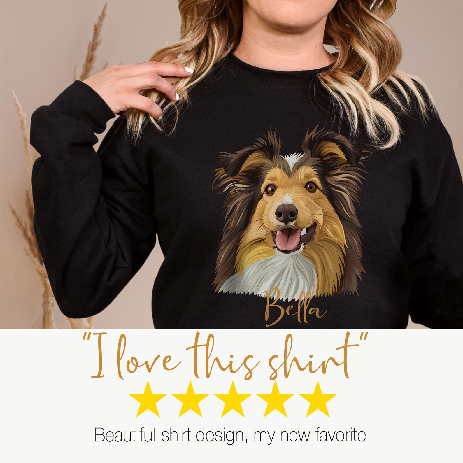 Sheltie Custom Sweatshirt for Herding Dog Person Shetland Sheepdog ...