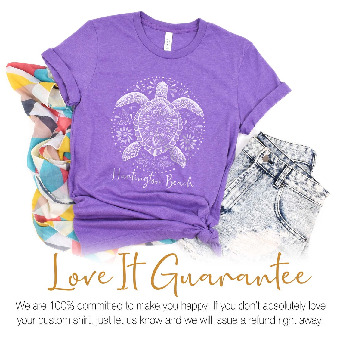 Custom Beach Shirt for Any Nature Lover Sea Turtle T-shirt Art Beach ...