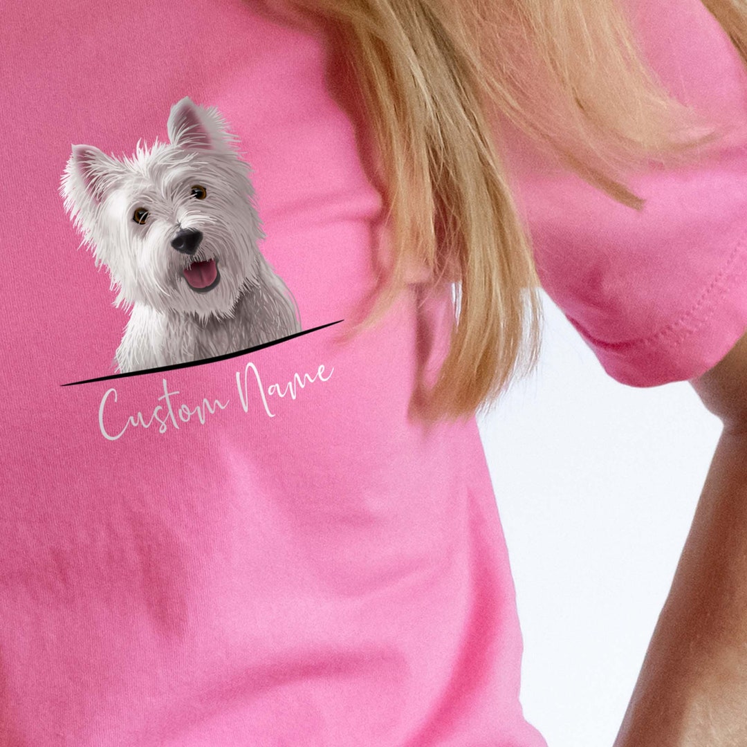 Westie Pocket Style Shirt Custom Name Birthday or Christmas Gift for ...