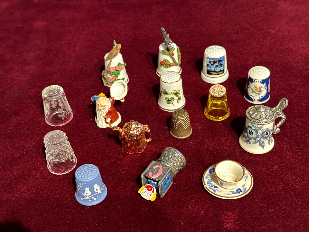 Sweet Collection of 14 Thimbles, Some Rare - Etsy