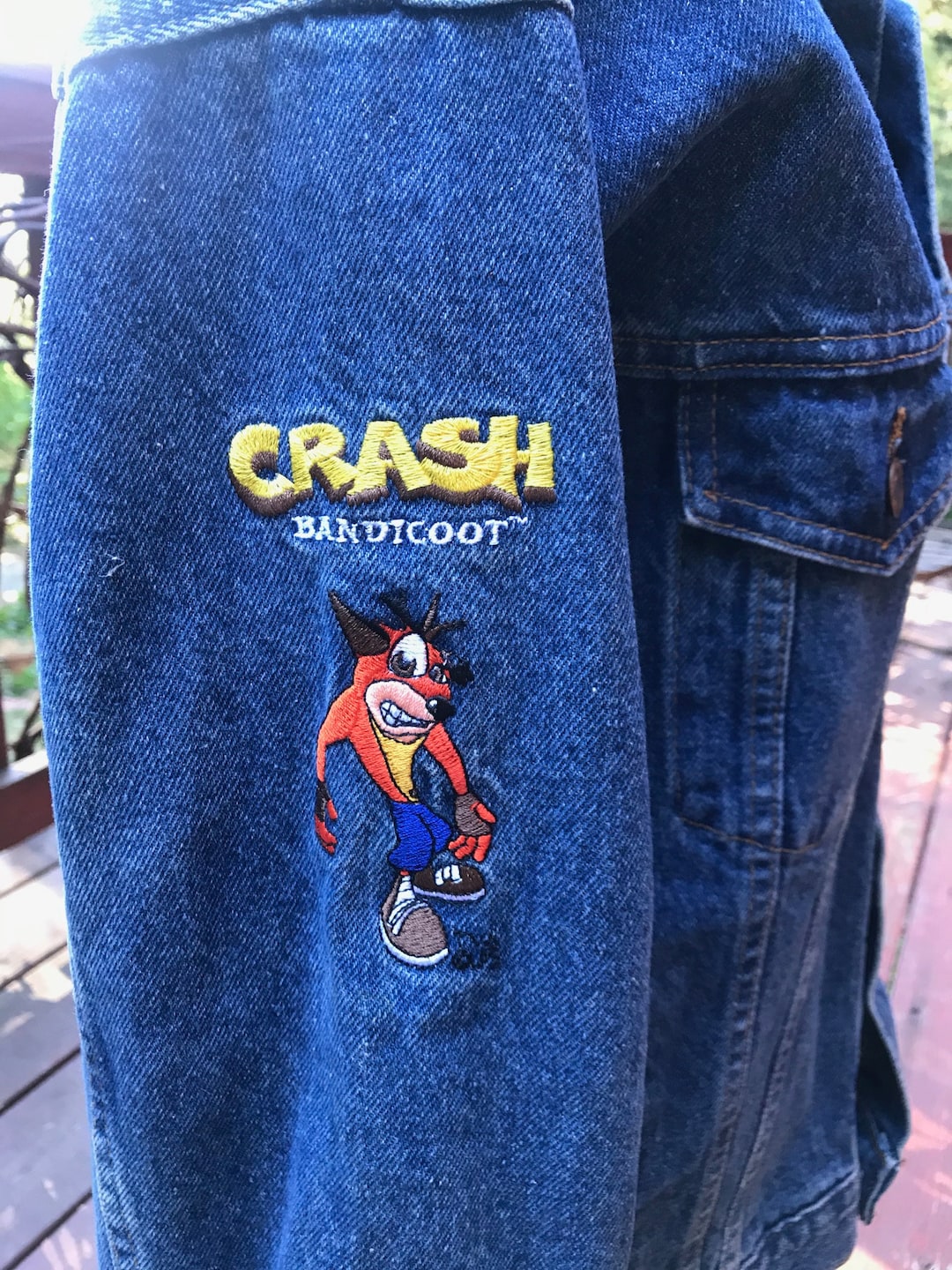Vintage 1996 Crash Bandicoot Denim Jacket, Sony Playstation Launch ...