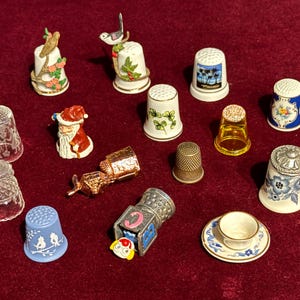 Sweet Collection of 14 Thimbles, Some Rare - Etsy