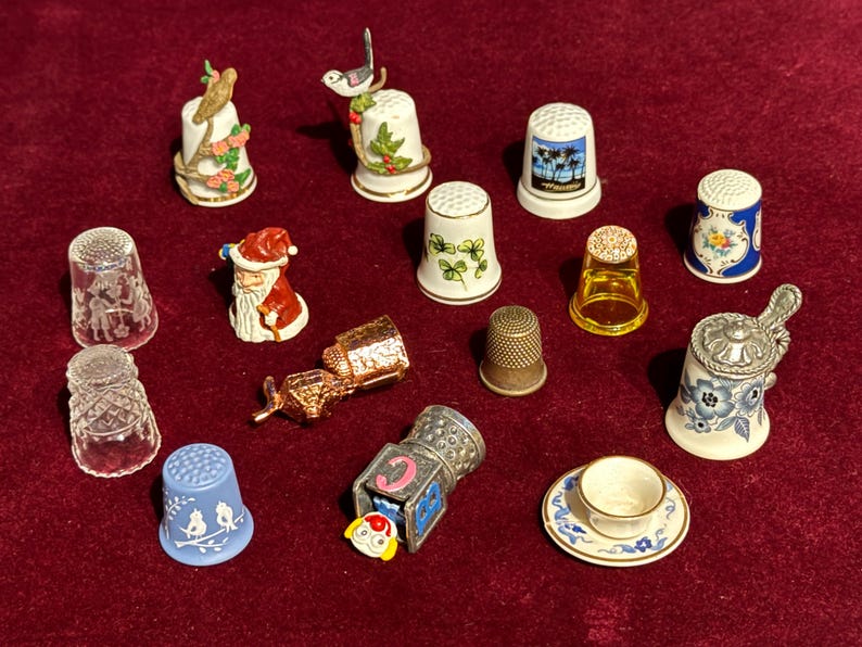 Sweet Collection of 14 Thimbles, Some Rare - Etsy