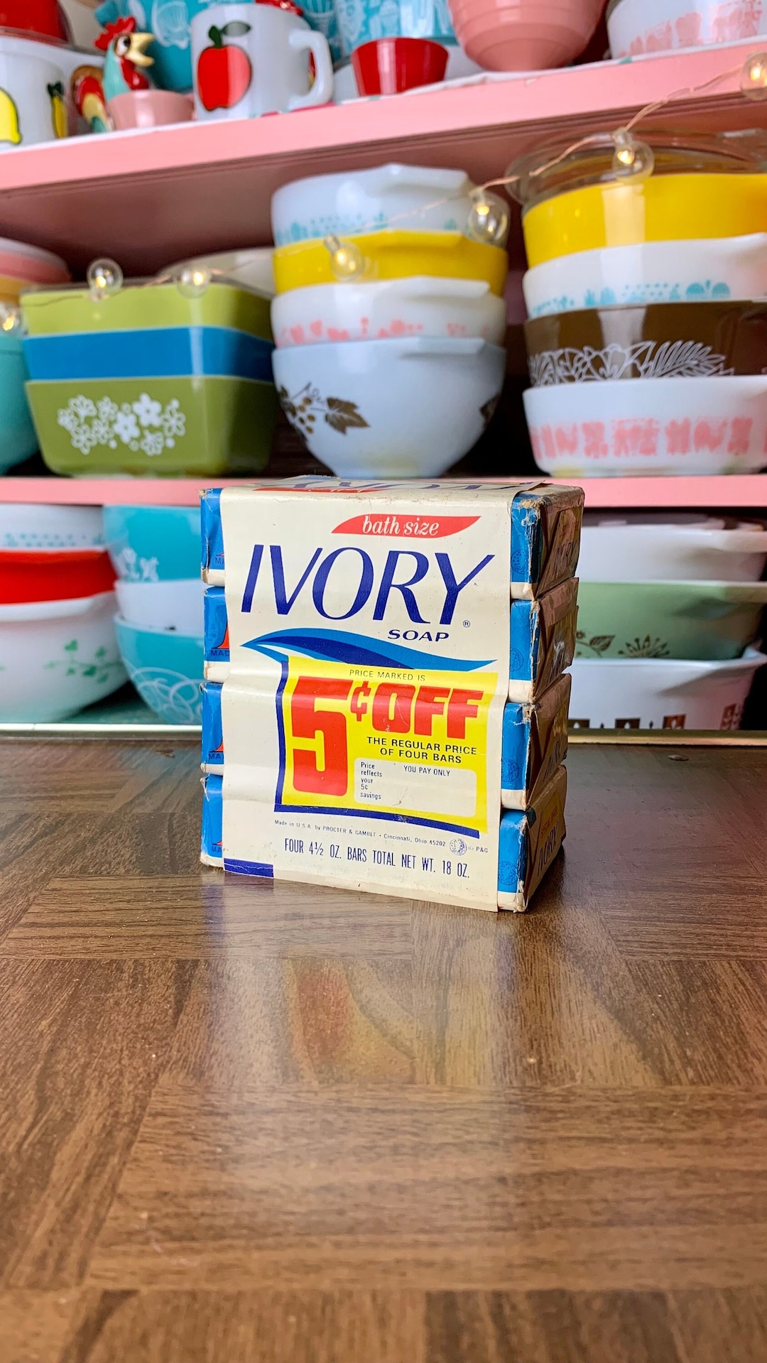 Set of Four Vintage Ivory Bar Soap With White and Blue Packaging ...
