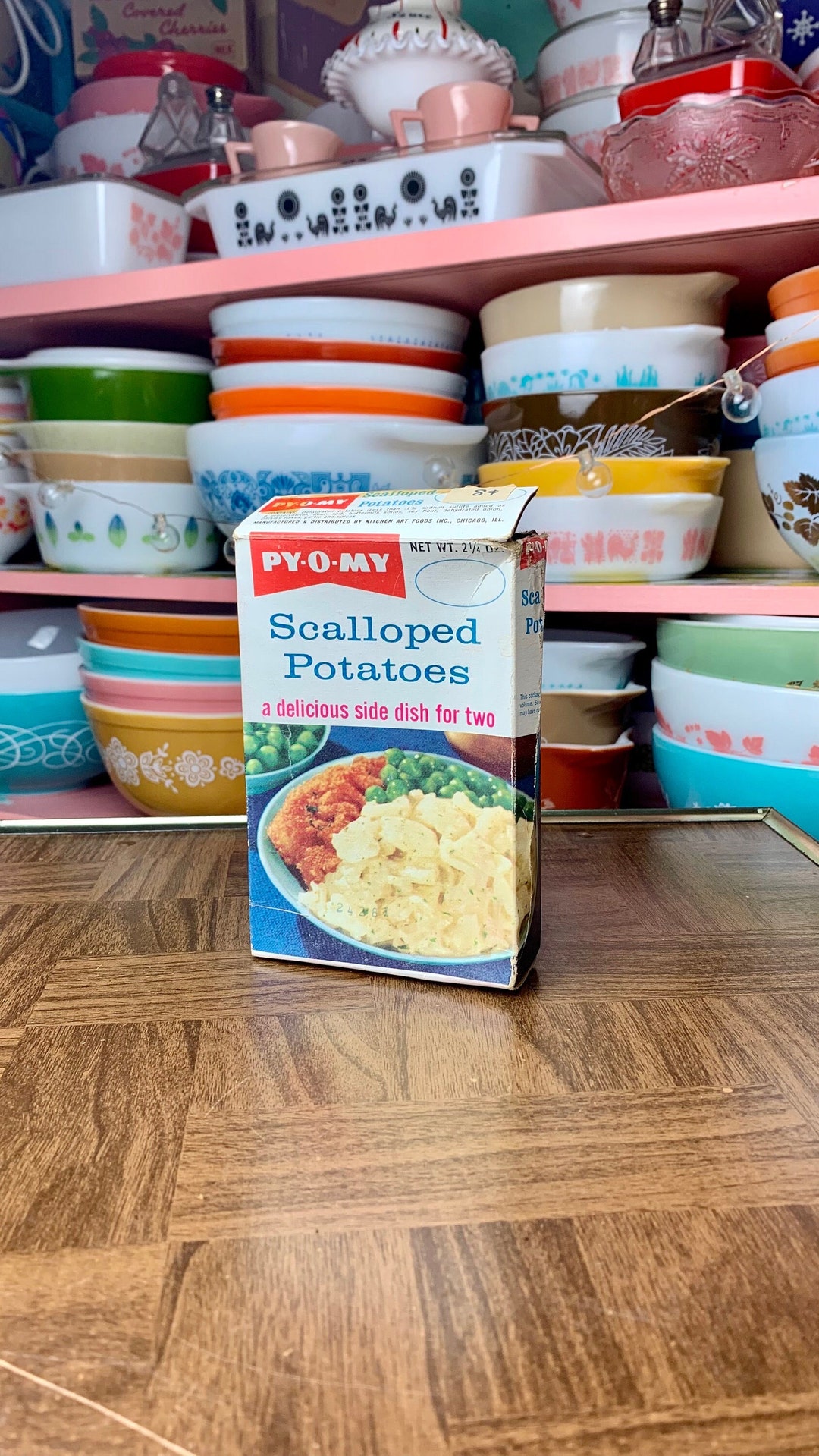Vintage Py O My Scalloped Potatoes Cardboard Box for Display | Retro ...