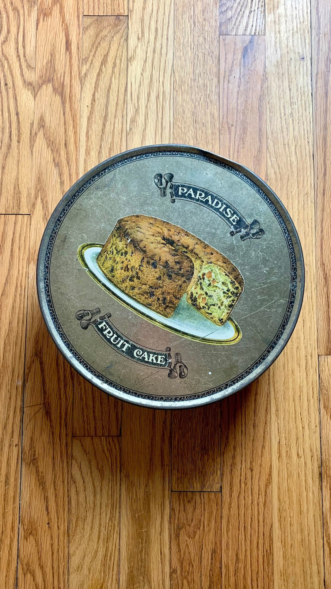 Vintage Ward's Paradise Fruit Cake Tin | Large Retro Metal Tins Craft ...