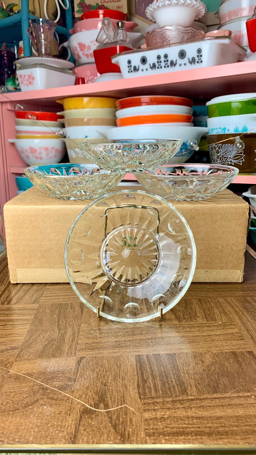 Vintage Set of Four Princess House Clear Glass Fruit or Snack Bowls ...