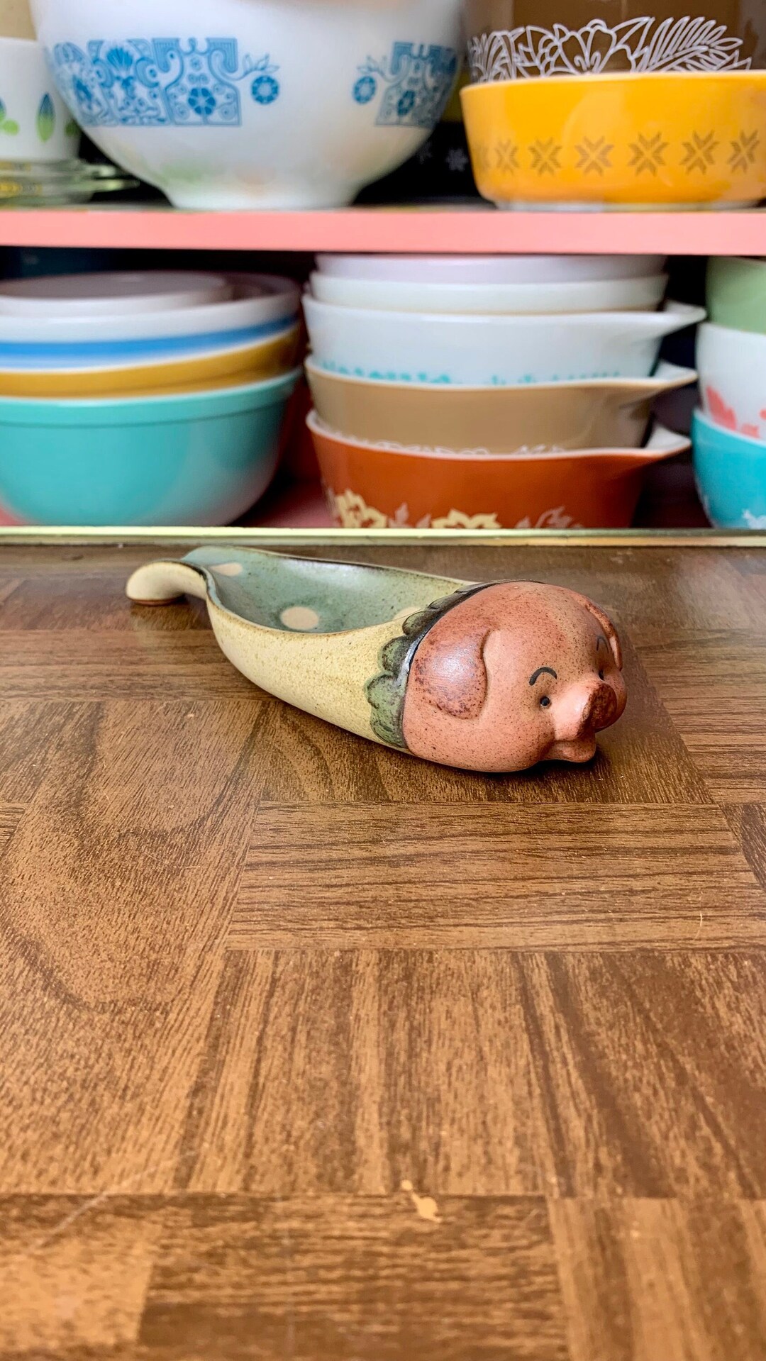 Vintage Uctci Japan Ceramic Pig Shaped Pottery Spoon Rest Cute Retro ...