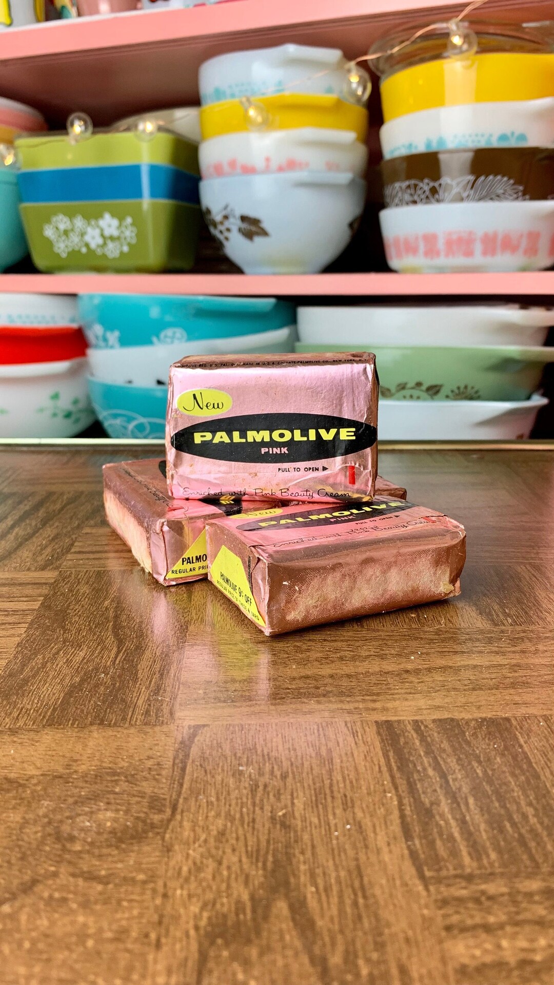 1 Bar of Vintage Palmolive Pink Bar Soap With Pink Foil Packaging ...