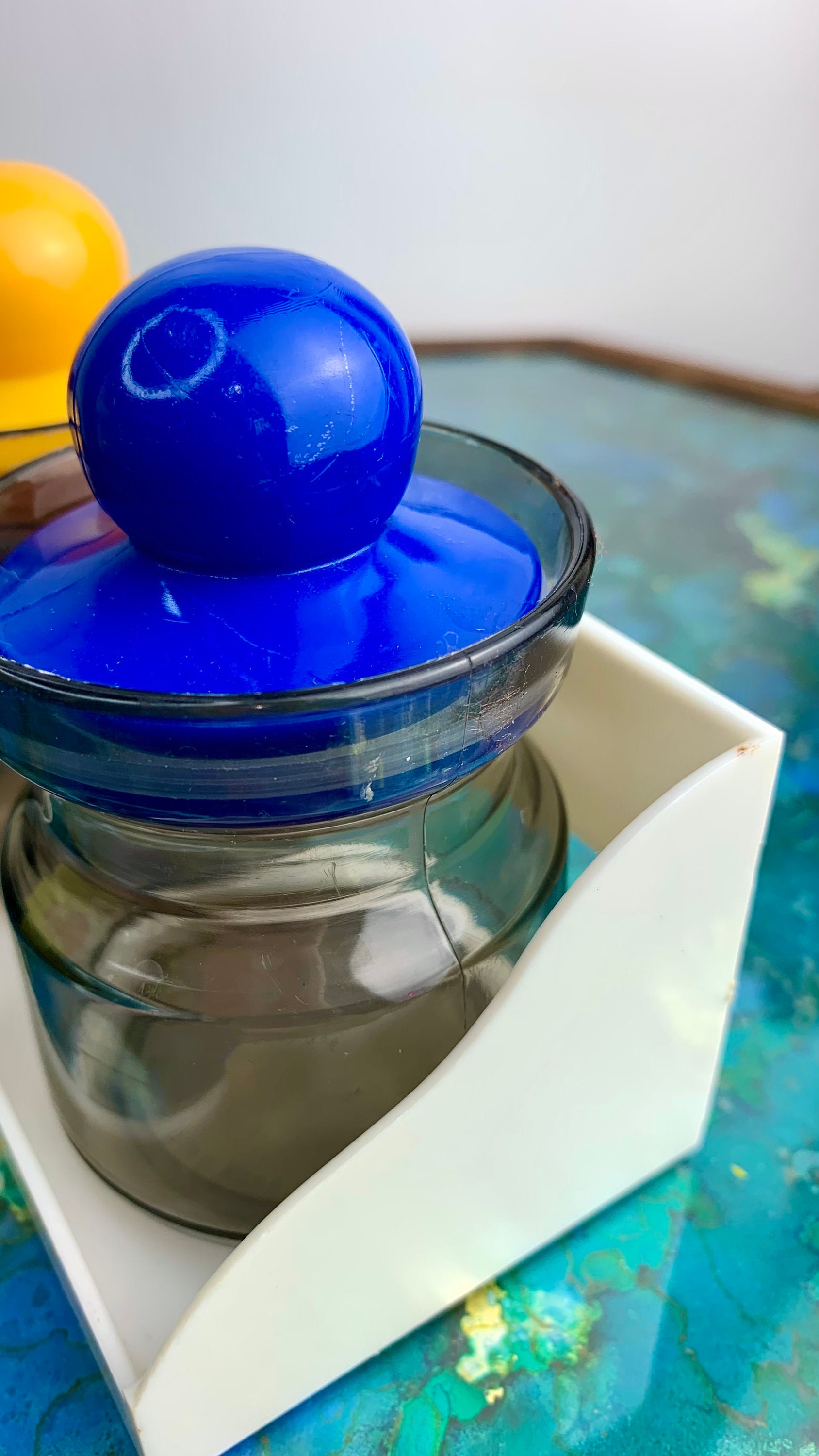 Vintage Plastic Storage Jar Set With Wall Hanging Rack Set of - Etsy