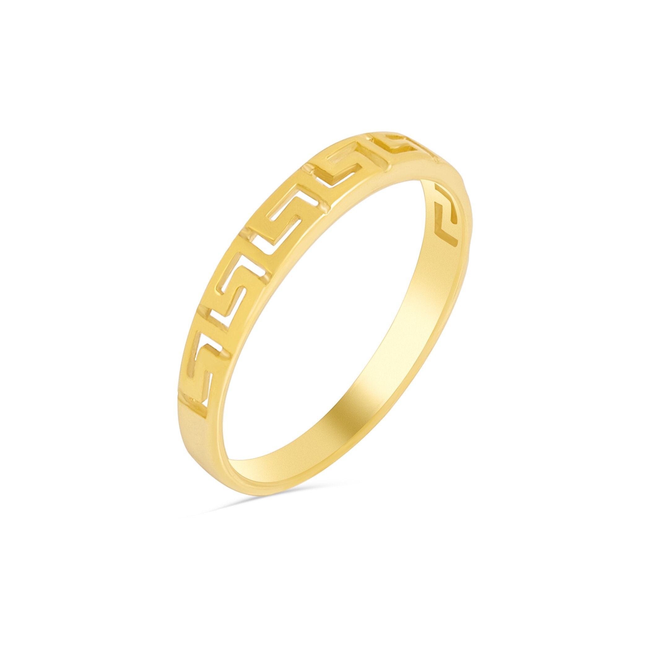 14k Gold Greek Key, 14k Gold, Meander Symbol, Ancient Greek, Handmade ...