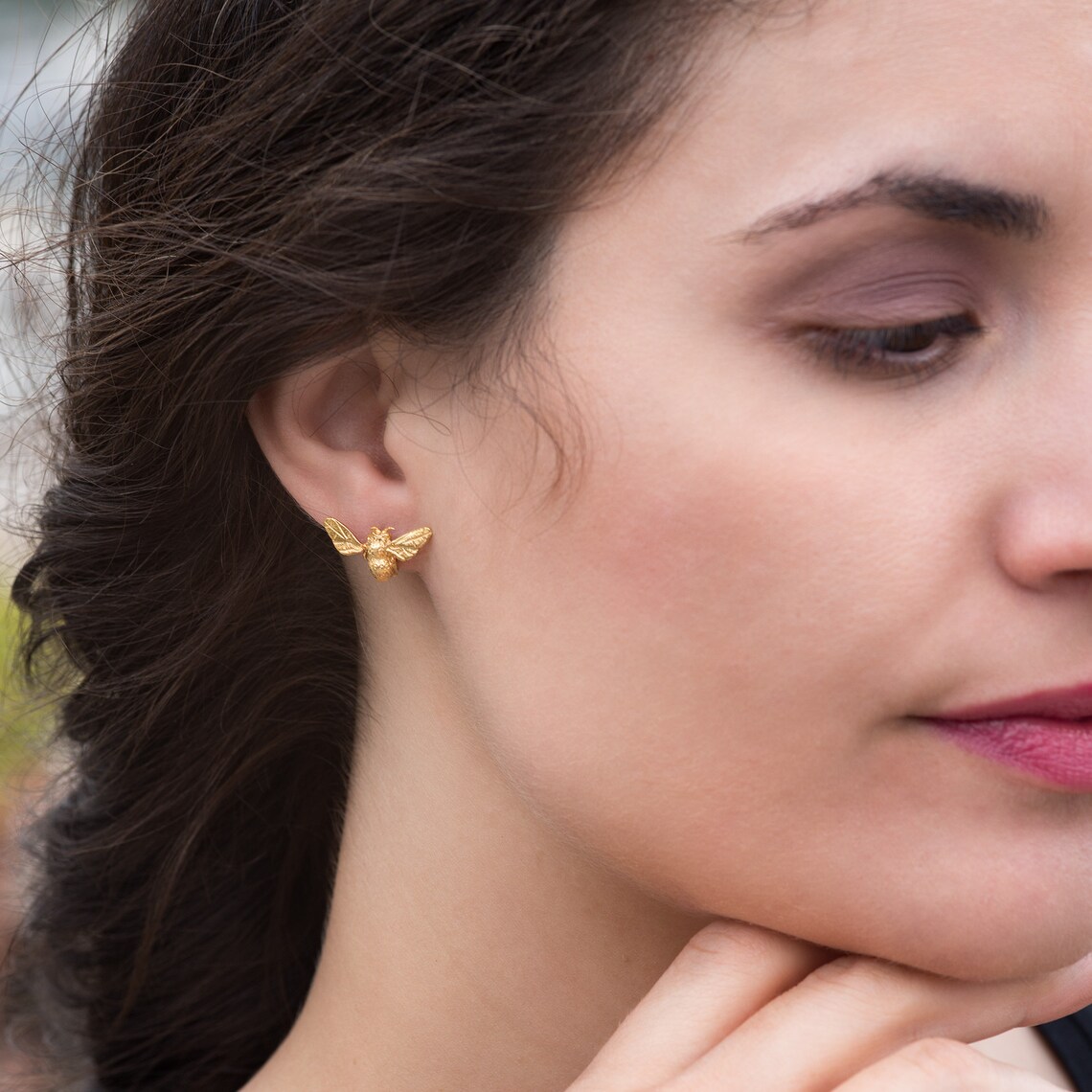 Minoan Honey Bee Stud Earrings ,ancient Bees ,cretan Earrings, Malia Bees, Bee Earrings, Ancient ...