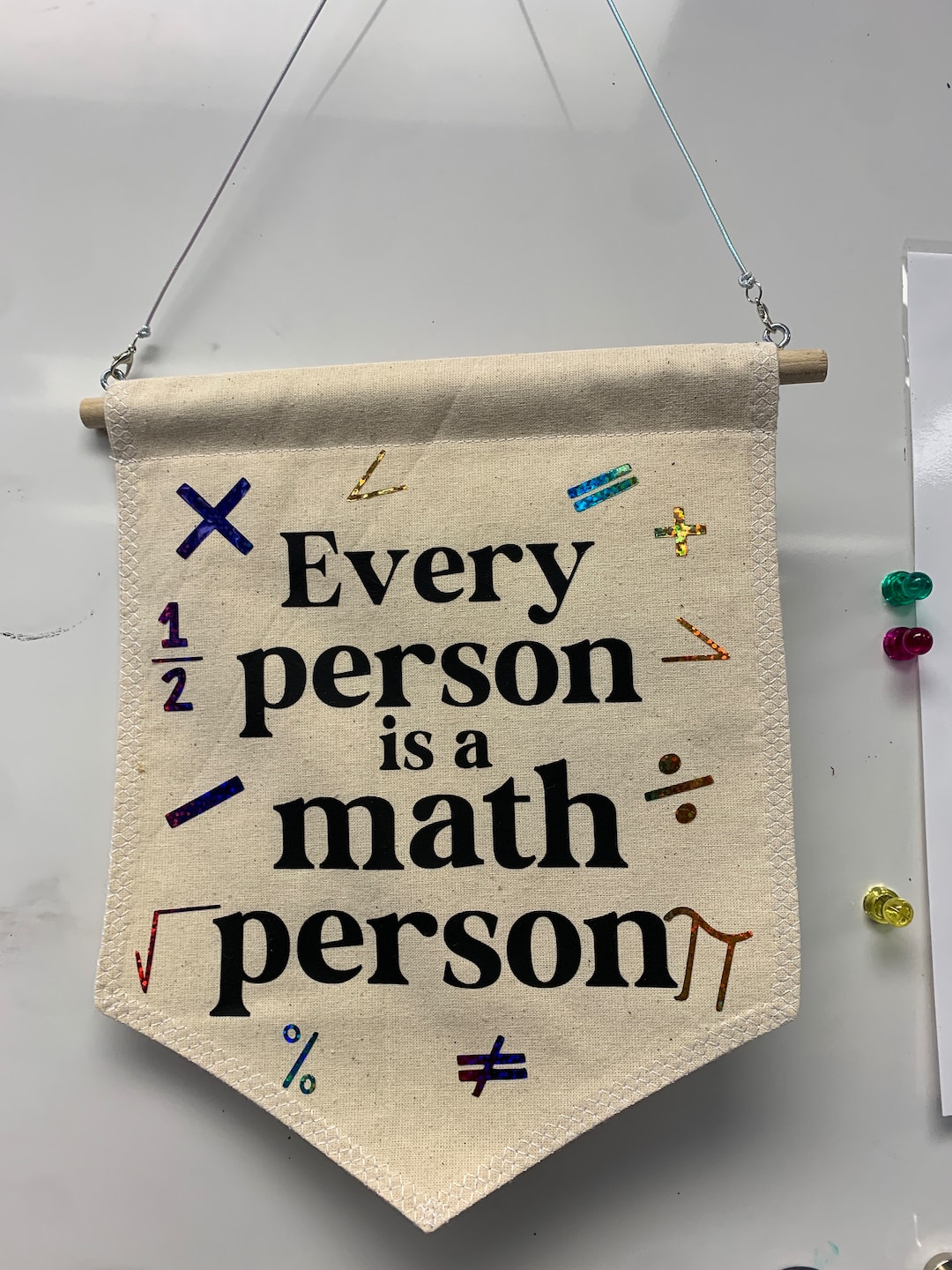 Math Person Cotton Wall Hanging Banner: Classroom Decor - Etsy