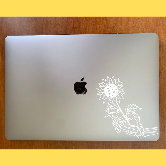 Skeleton and Sunflower Decal Computer Decal Car Decal | Etsy