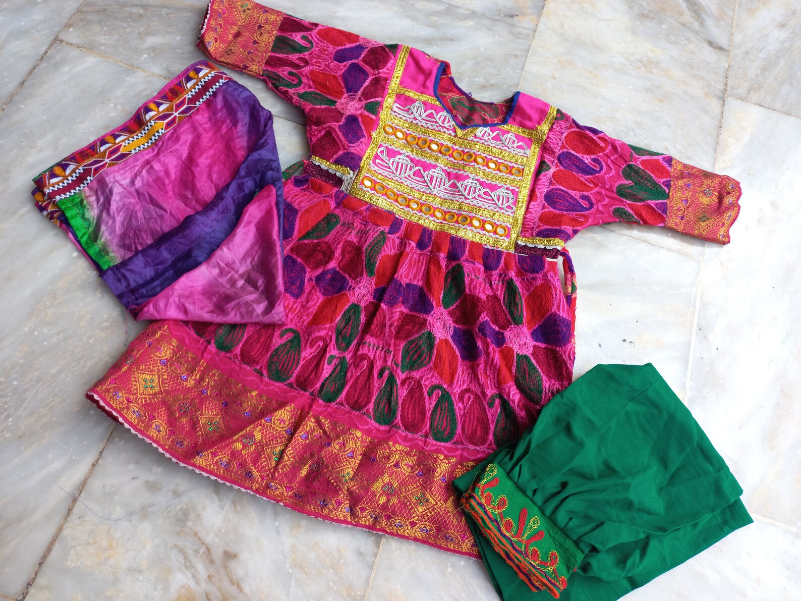 Little Girl's 4-5yrs Dress Afghan Traditional Vintage Pashtun Dress - Etsy