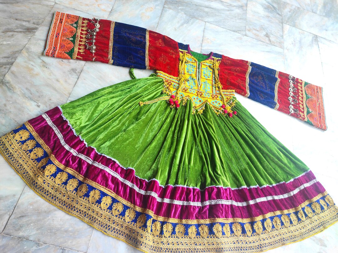 Afghan Traditional Vintage Pashtun Antique Kuchi Attan Dress - Etsy
