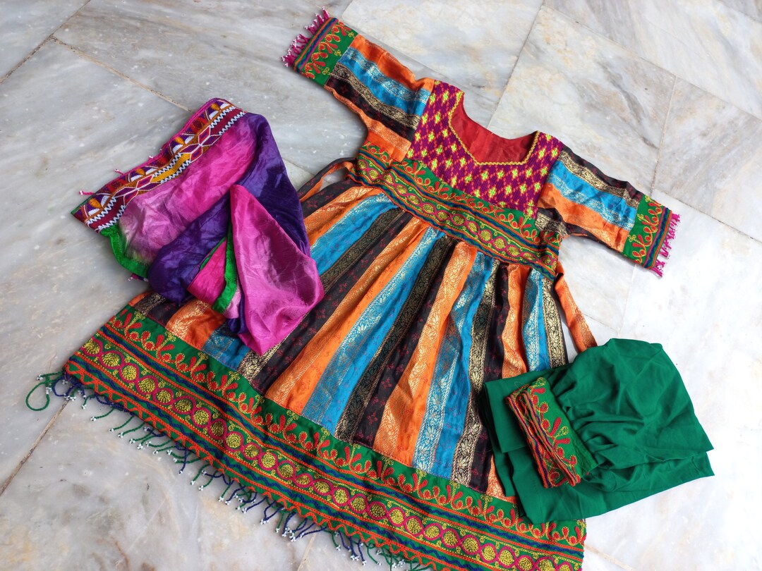 Little Girl's 5-6yrs Fit Afghan Kuchi Pashtun Traditional Ethnic Dress ...