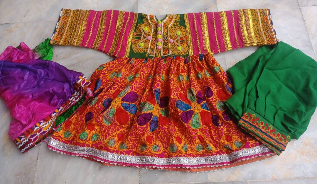 Afghan Little Girl's Dress 4-5 Yrs Fit Traditional Ethnic Tribal ...