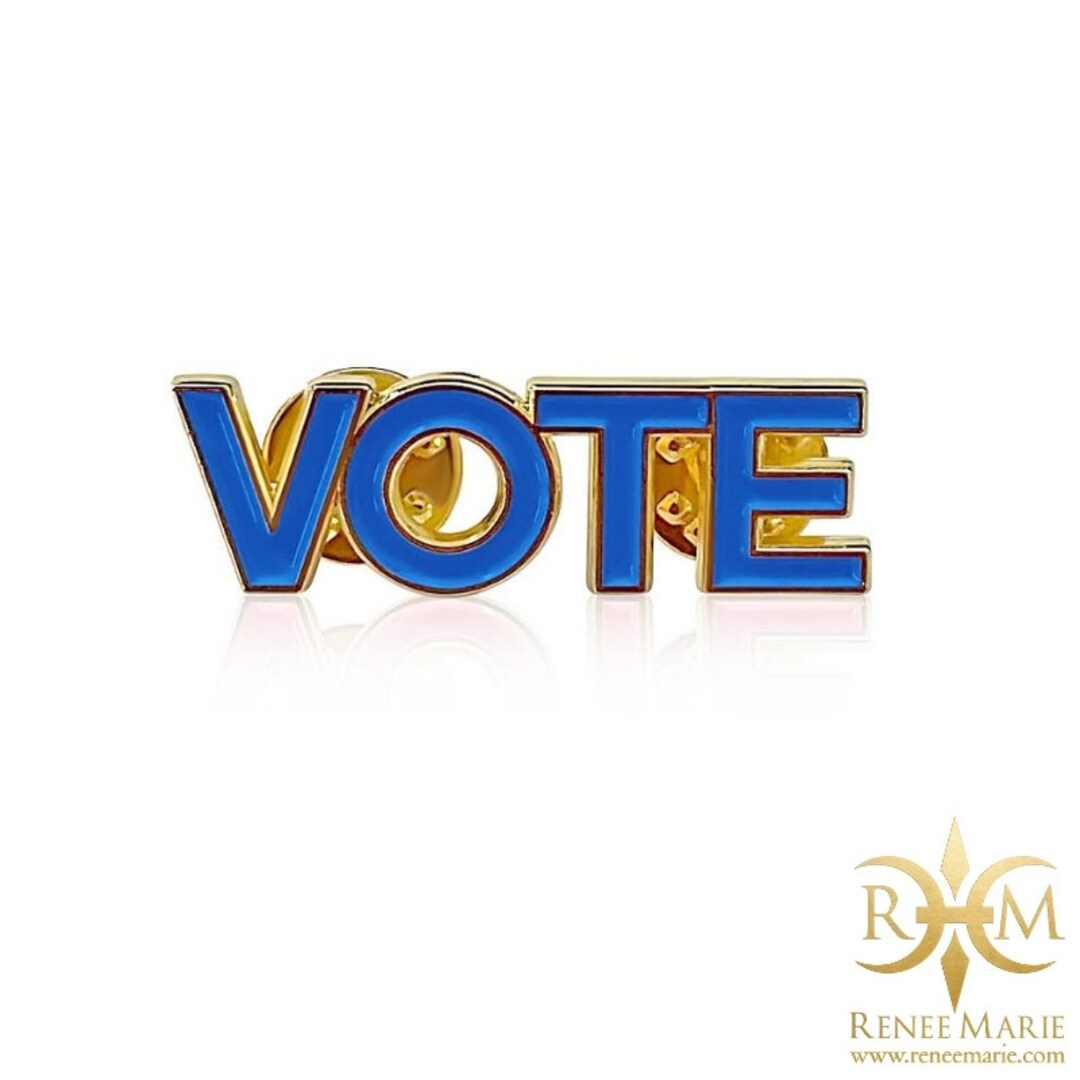 VOTE Lapel Pin - Blue - Etsy