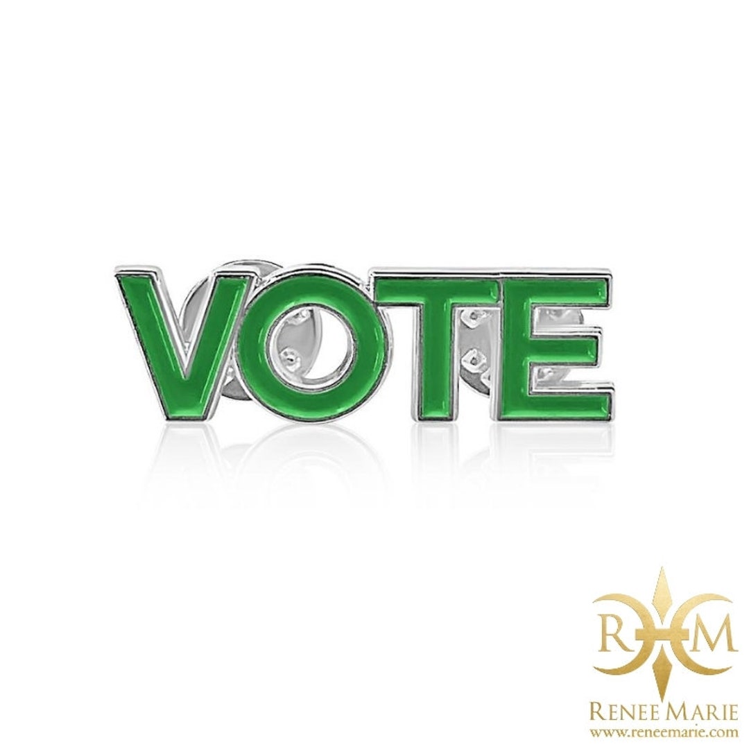 Buy VOTE Lapel Pin Green Online in India - Etsy