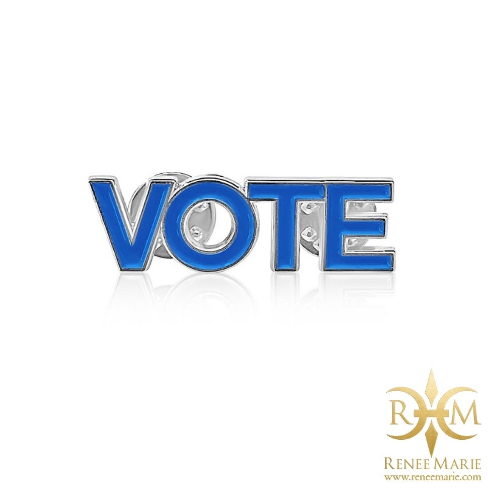 VOTE Lapel Pin - Blue - Etsy