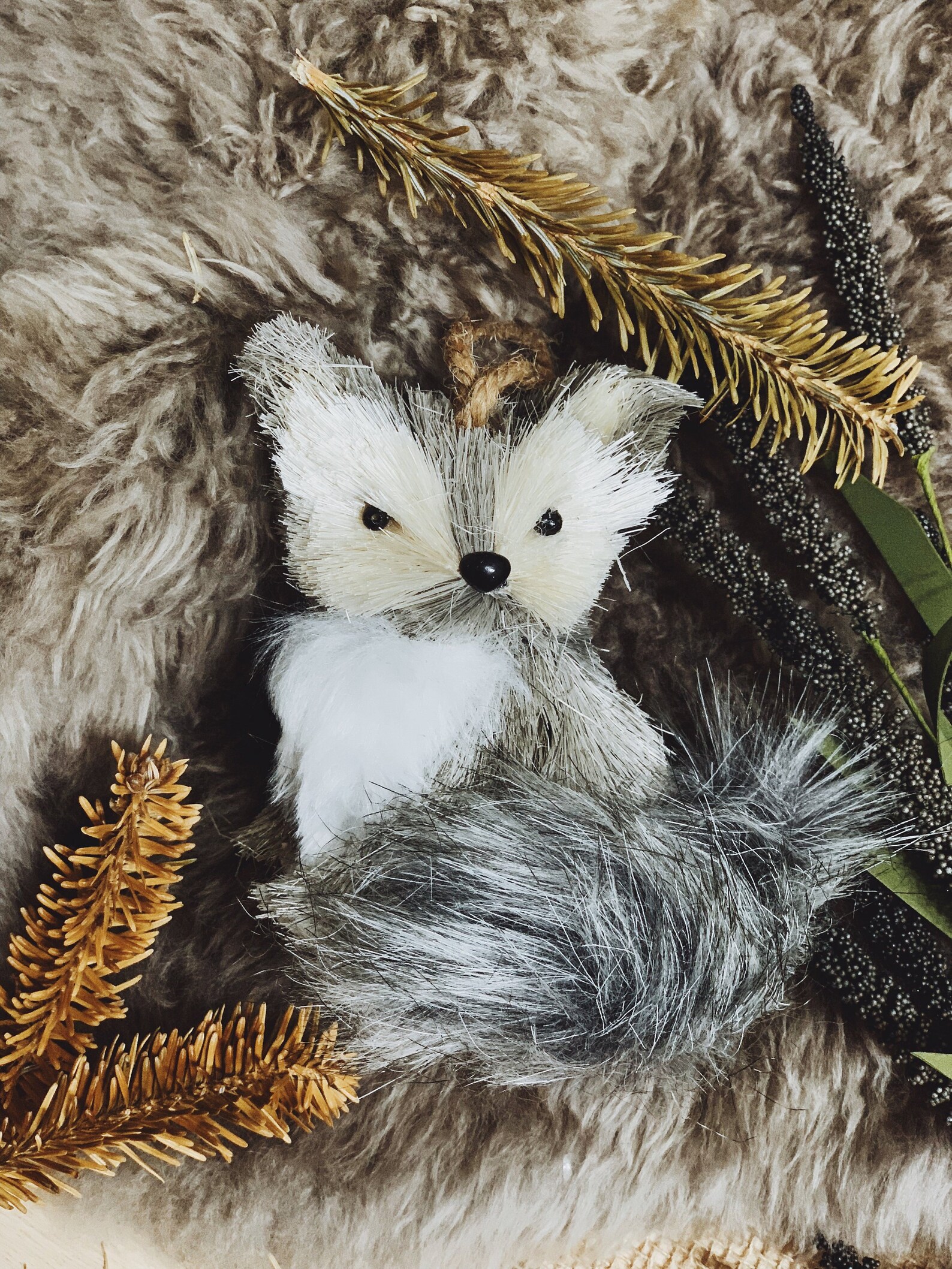 Fox Ornament Silver Fox Christmas Ornament Baby Fox - Etsy