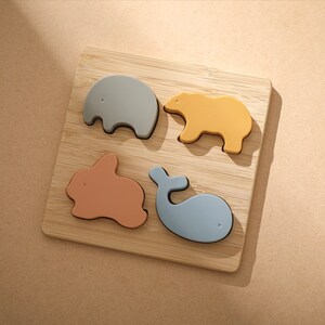 Personalized Silicone Animal Jigsaw Puzzle, Preschool Educational ...