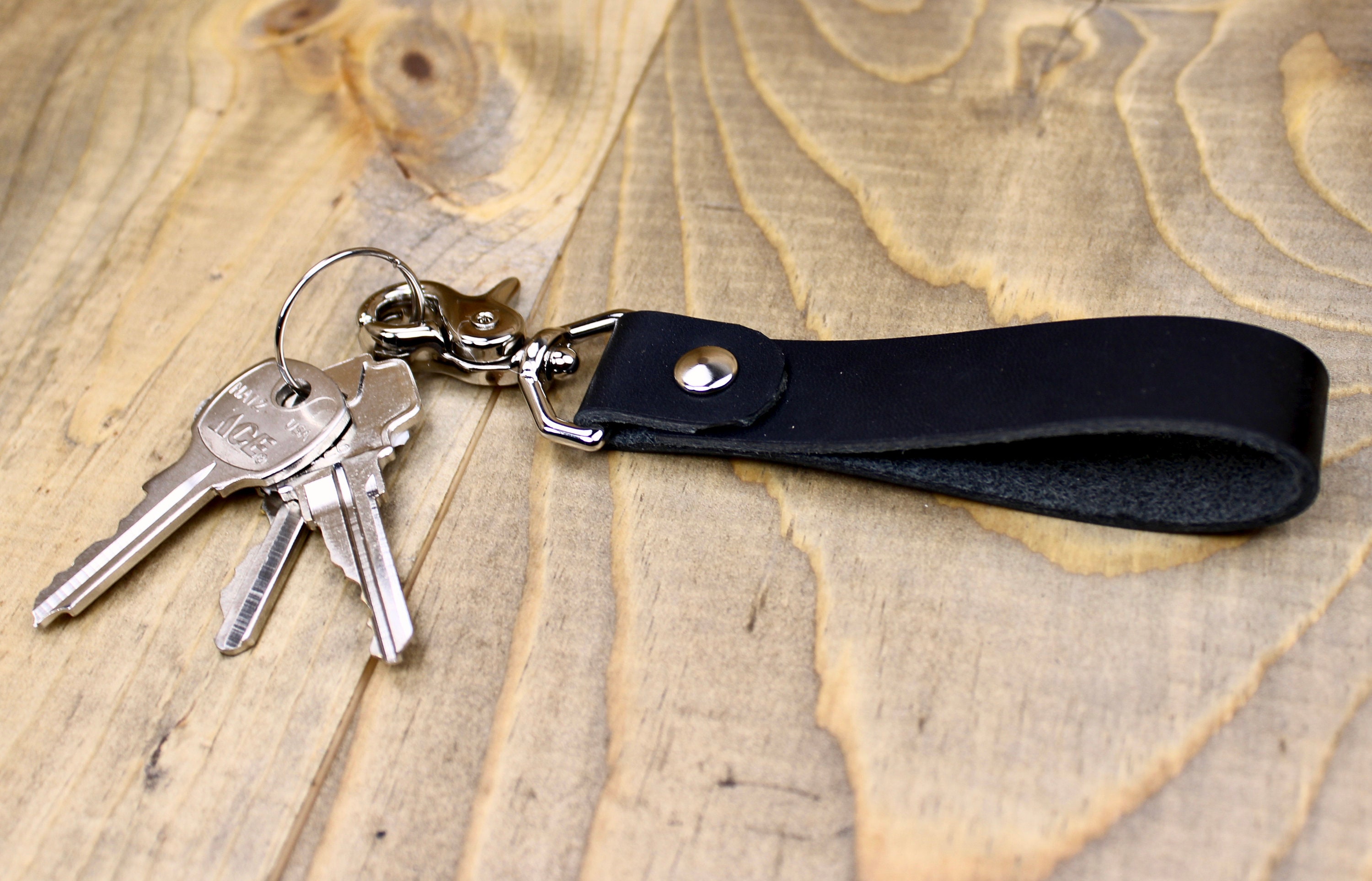 Leather Lanyard Keychain Free Personalization Leather Key | Etsy